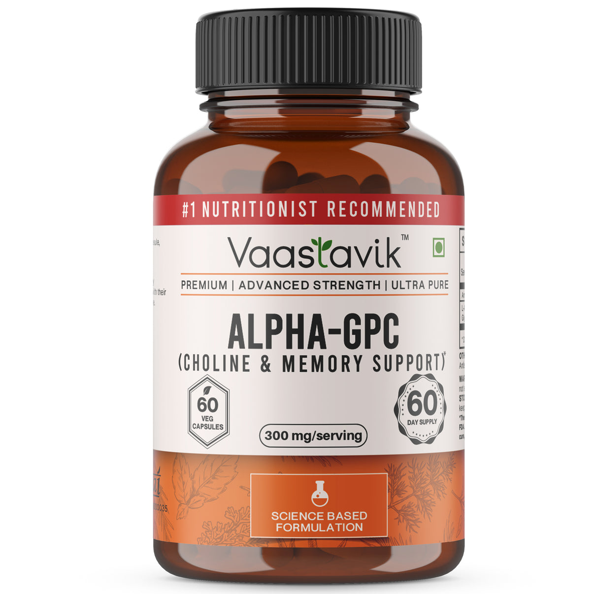 Alpha GPC Choline Supplement Capsules 300 mg – Vaastavik