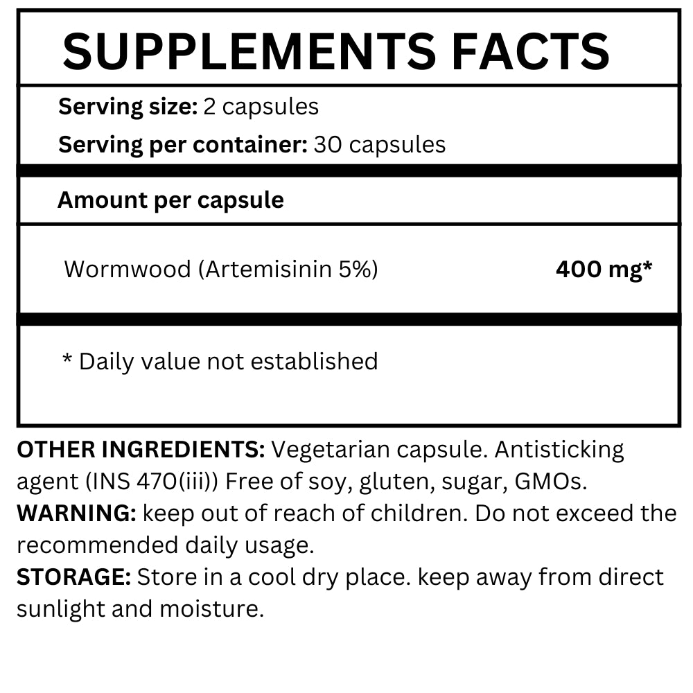 Wormwood Extract Capsules artemisia absinthium 400 MG Shop Online India ...